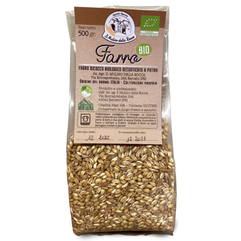 Farro Dicocco Bio decorticato a pietra – Il Mulino della Rocca